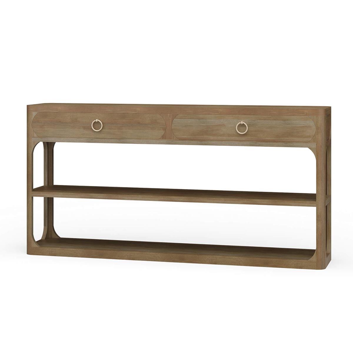 Corte Open Console Table w/ 2 Drawers