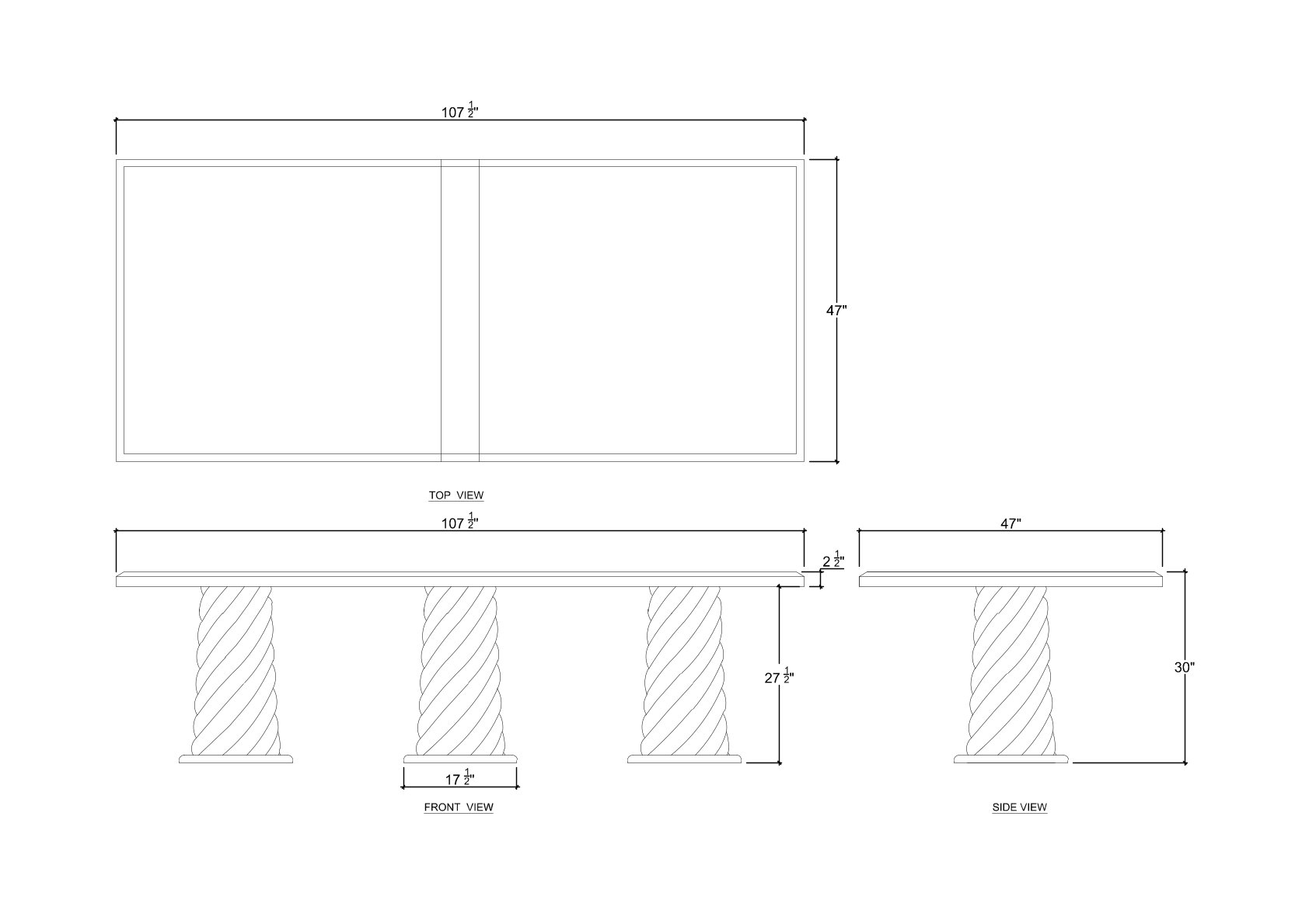 Belvedere Rectangular Dining Table
